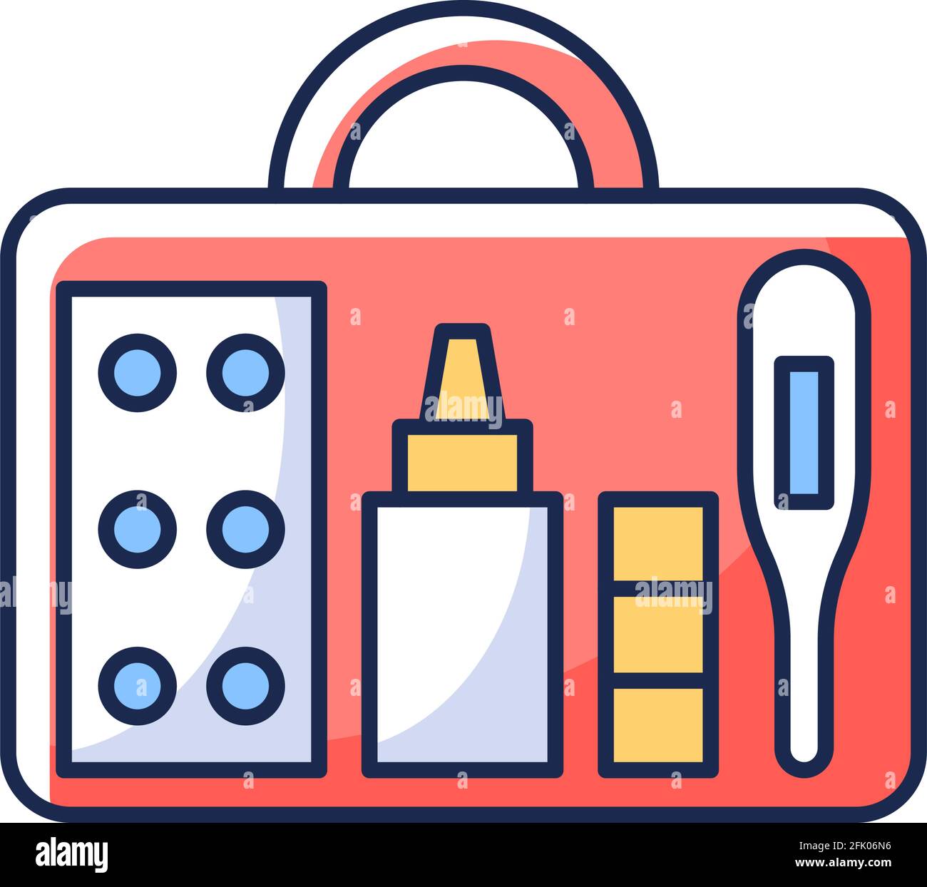 Small first aid kit RGB color icon Stock Vector Image & Art - Alamy