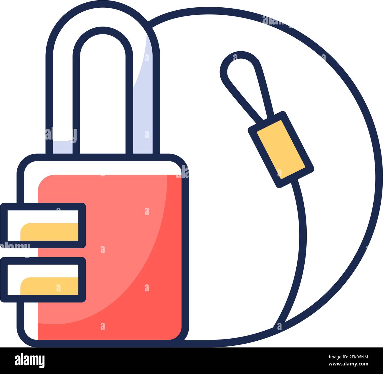 Travel padlock RGB color icon Stock Vector Image & Art - Alamy