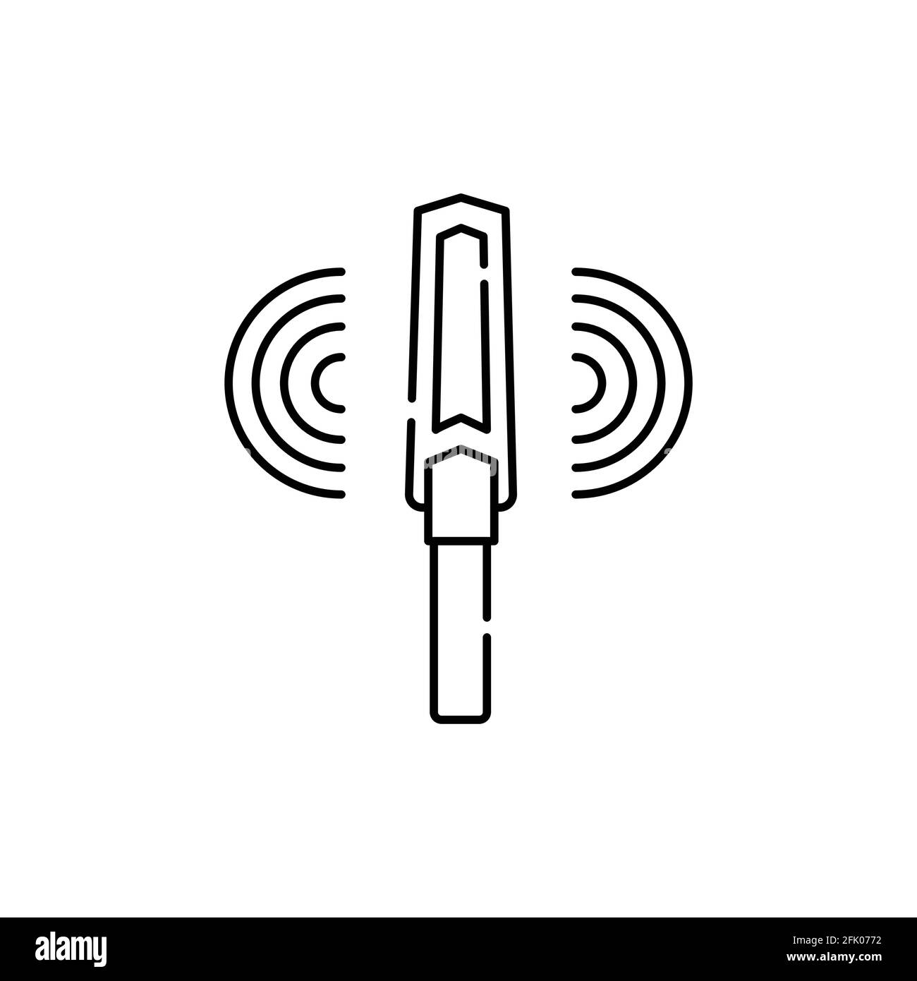 Metal detector olor line icon. Pictogram for web page, mobile app ...