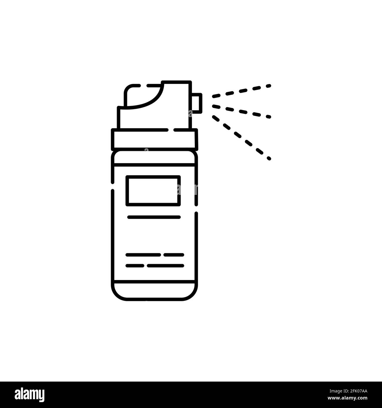 Pepper spray olor line icon. Pictogram for web page, mobile app, promo ...