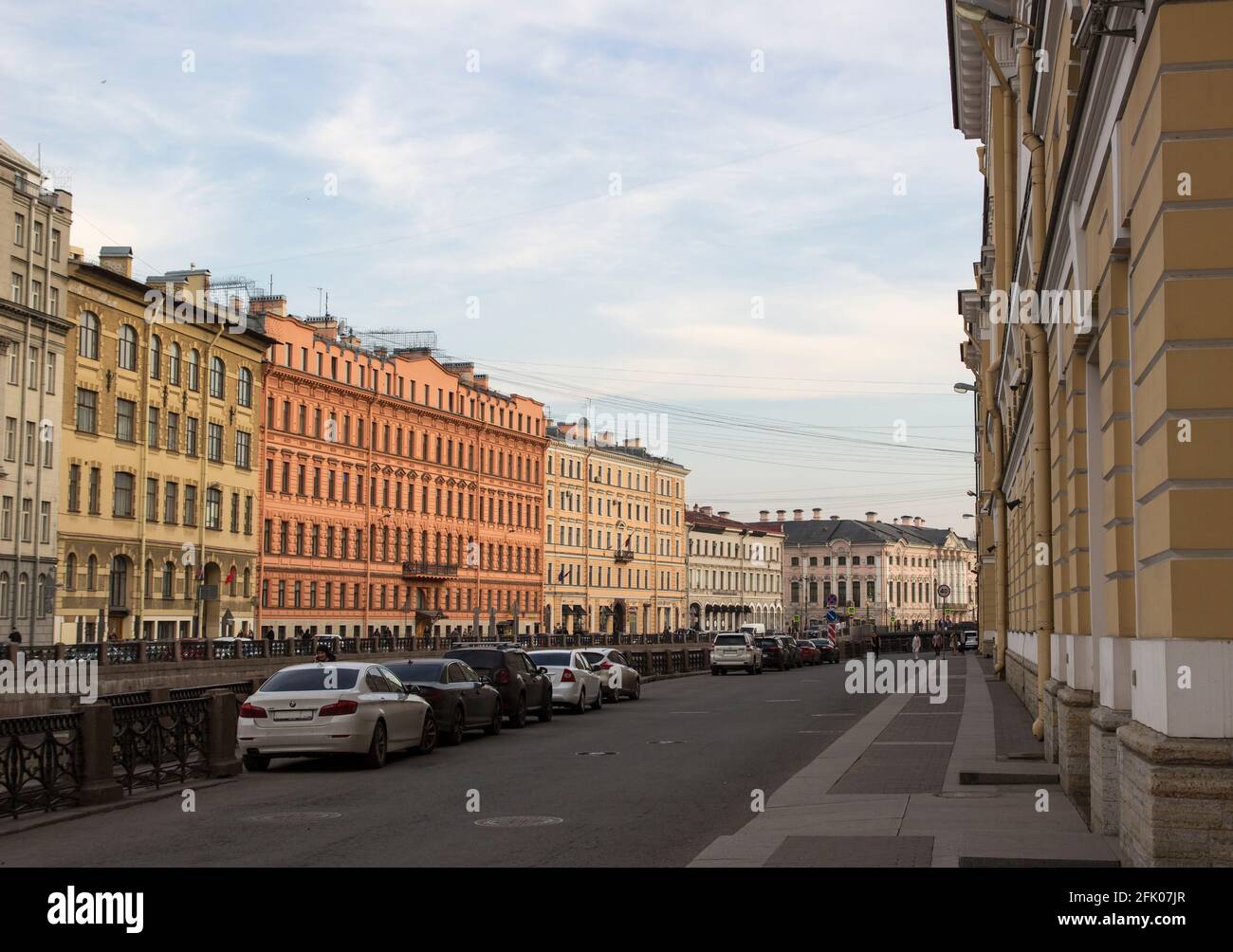 Beautiful view of the old houses and streets of the northern capital of ...