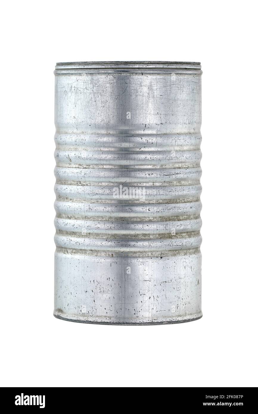 Vintage aluminum milk powder can isolated on white background Stock ...
