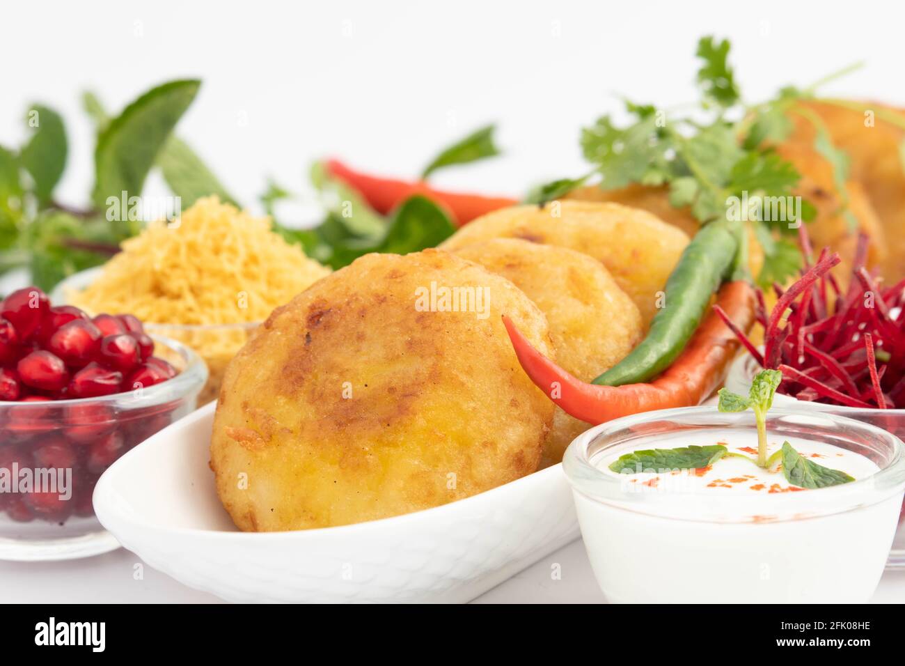 Famous Indian Street Food Snacks Aloo Tikki Also Known As Alu Ki Tikkia ...