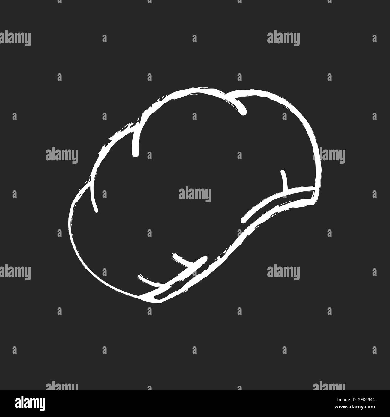 Disposable surgical cap chalk white icon on black background Stock ...