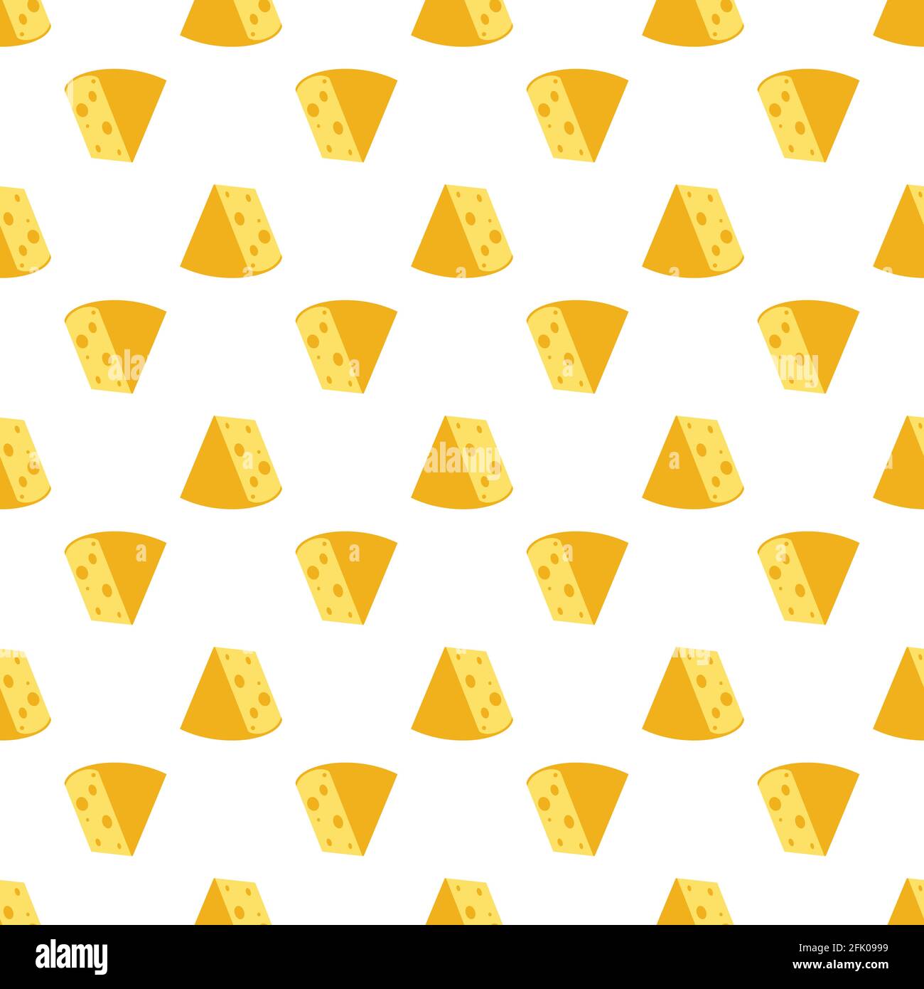 Cheese seamless pattern. Pieces of yellow cheese, isolated on a white ...