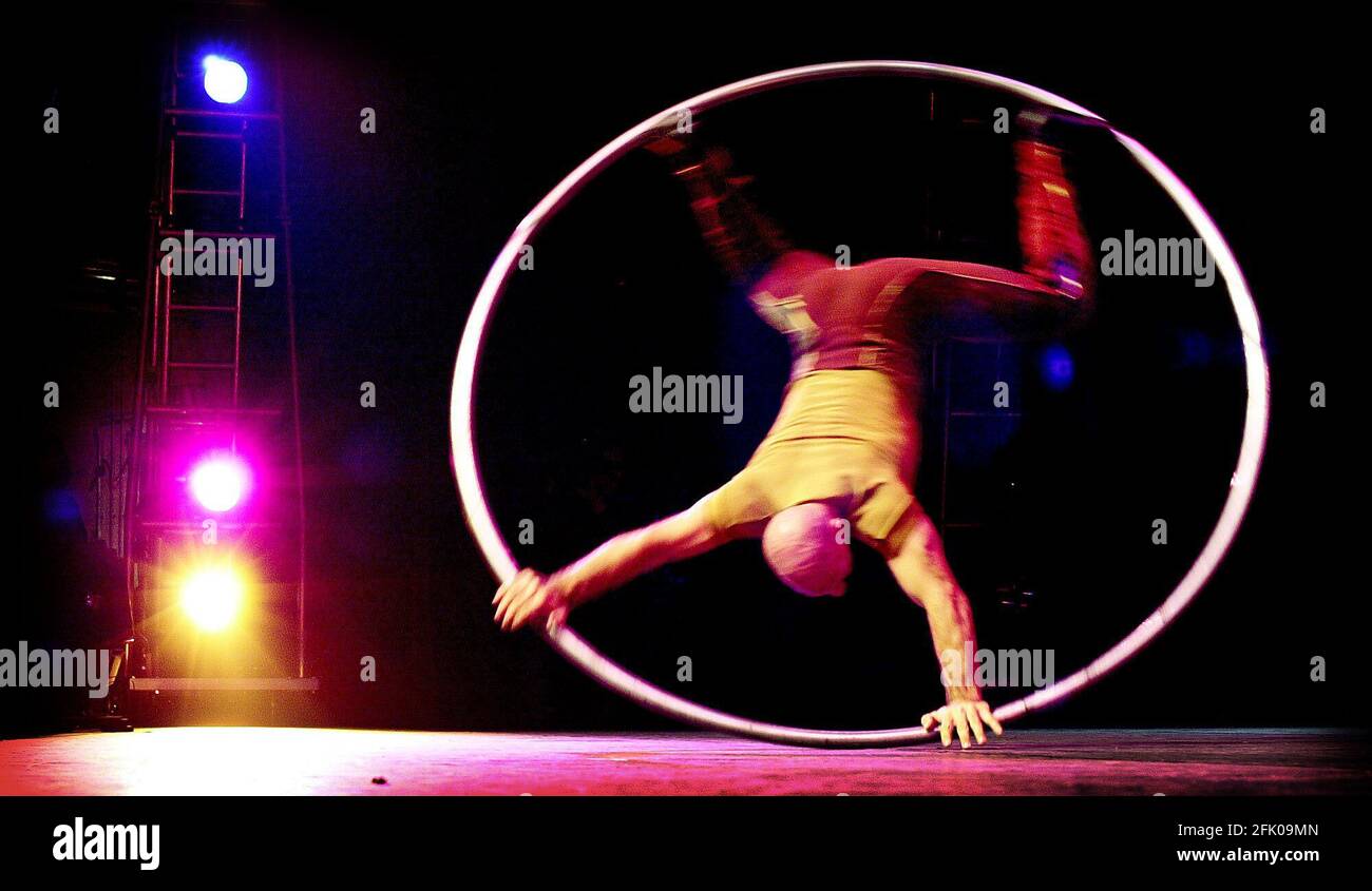 DANIEL CYR August 2001 A PERFORMER OF THE CIRQUE ELOIZE, GOING THROUGH ...