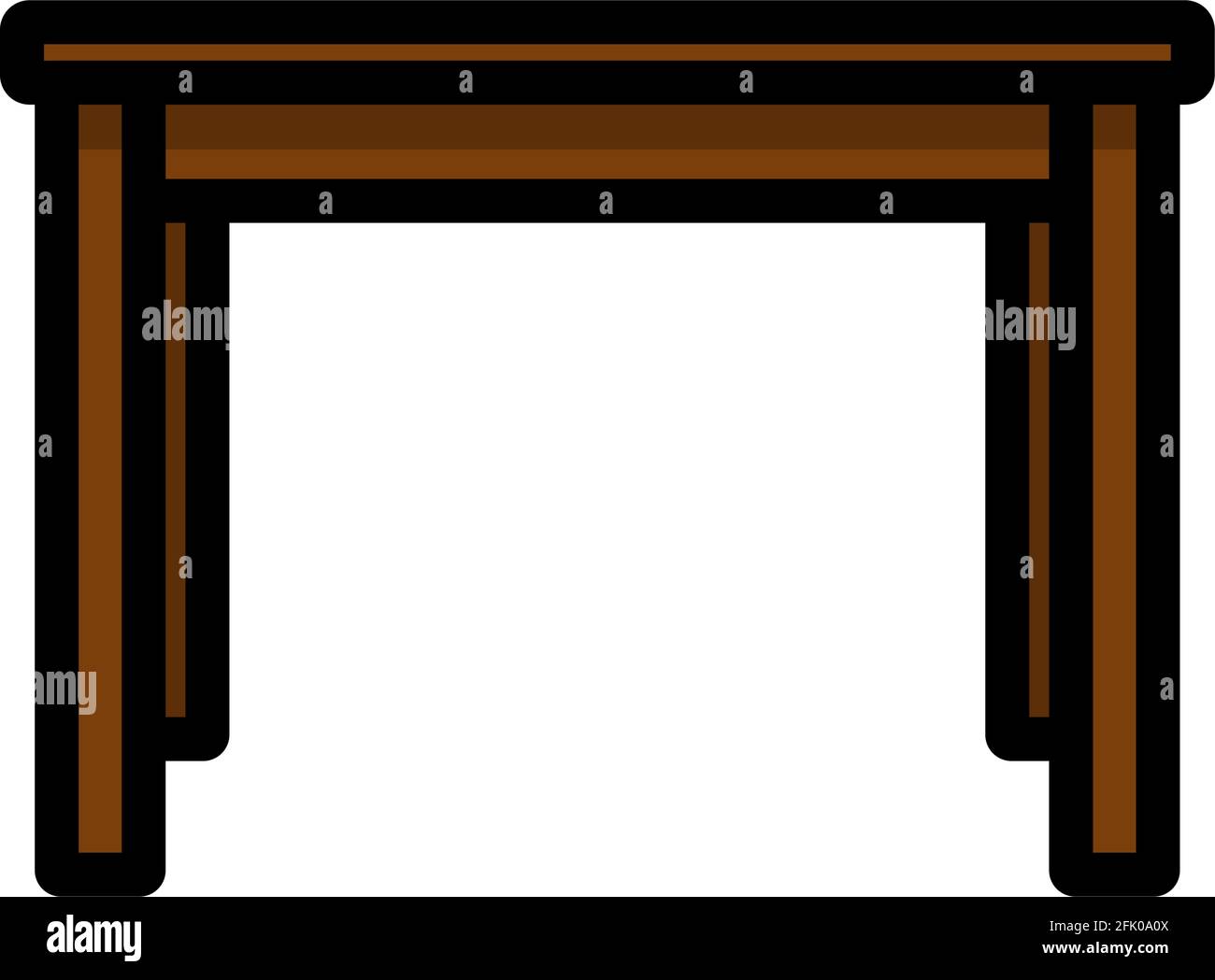 Dinner Table Icon. Editable Bold Outline With Color Fill Design. Vector ...