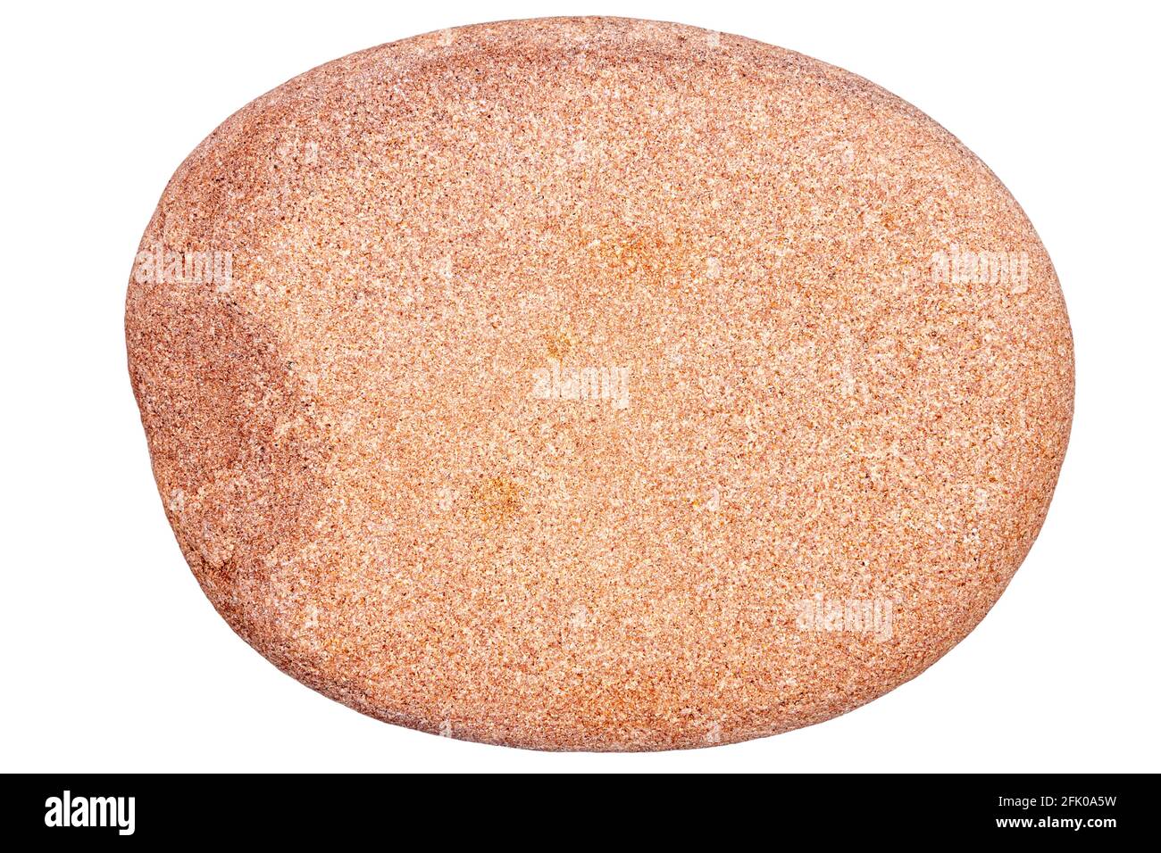Top view of single red pebble isolated on white background Stock Photo ...