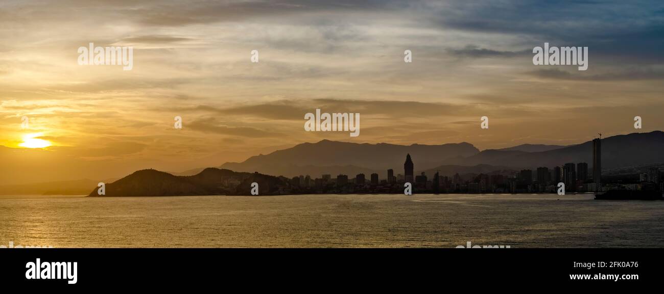 Benidorm silhouette hi-res stock photography and images - Alamy