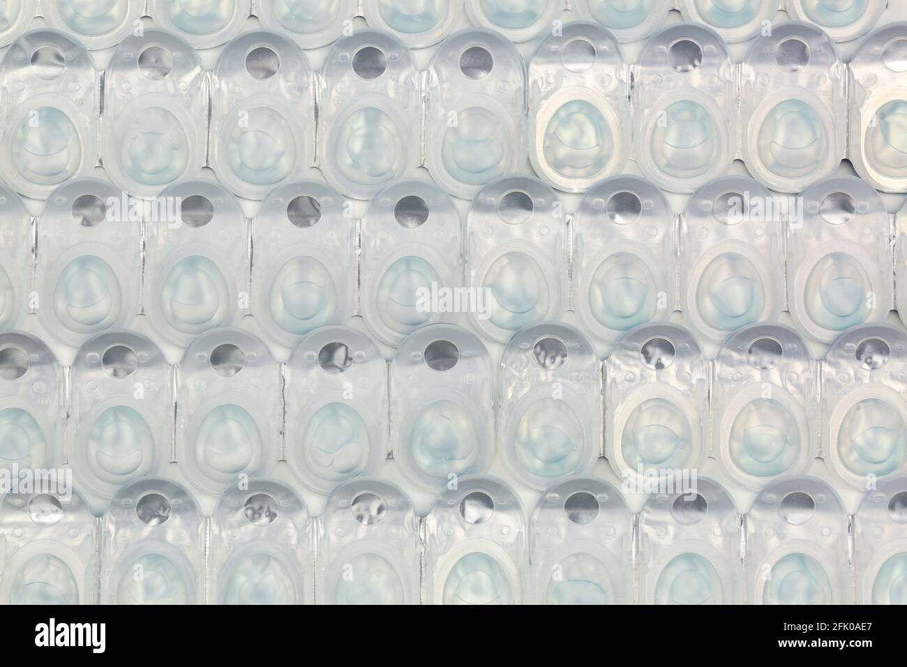 Brand new monthly daily disposable soft contact lenses packages showing ...