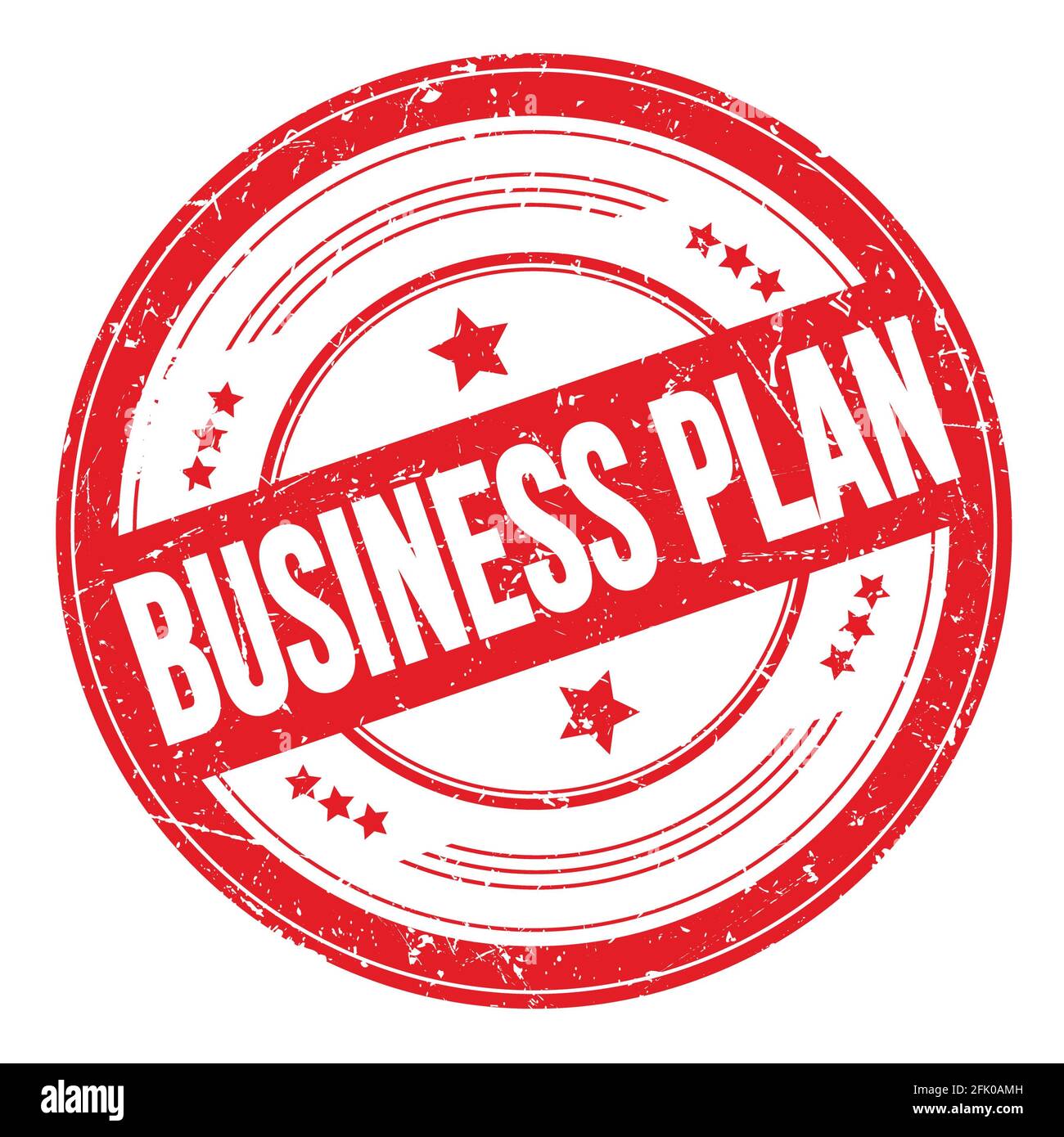 BUSINESS PLAN text on red round grungy texture stamp Stock Photo - Alamy