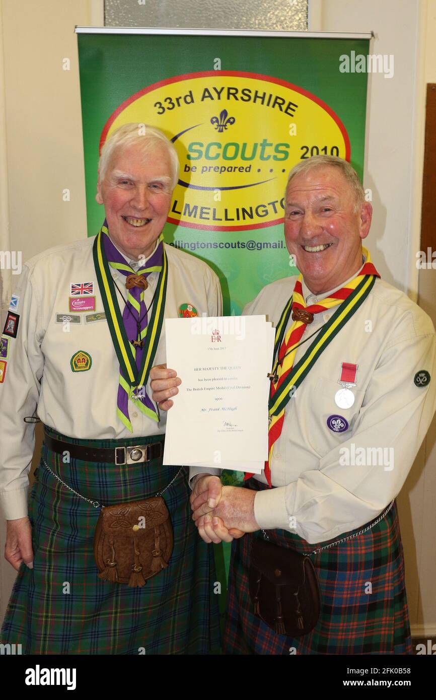 British Empire Medal awards to Dalmellington Scout Leader Frank McHugh ...