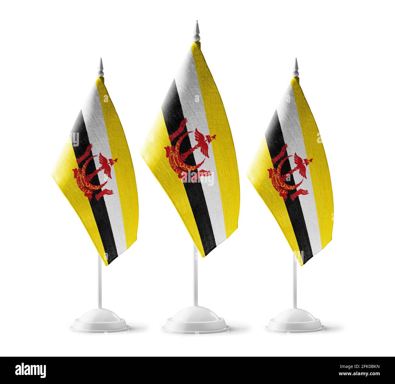 Small national flags of the Brunei on a white background Stock Photo ...