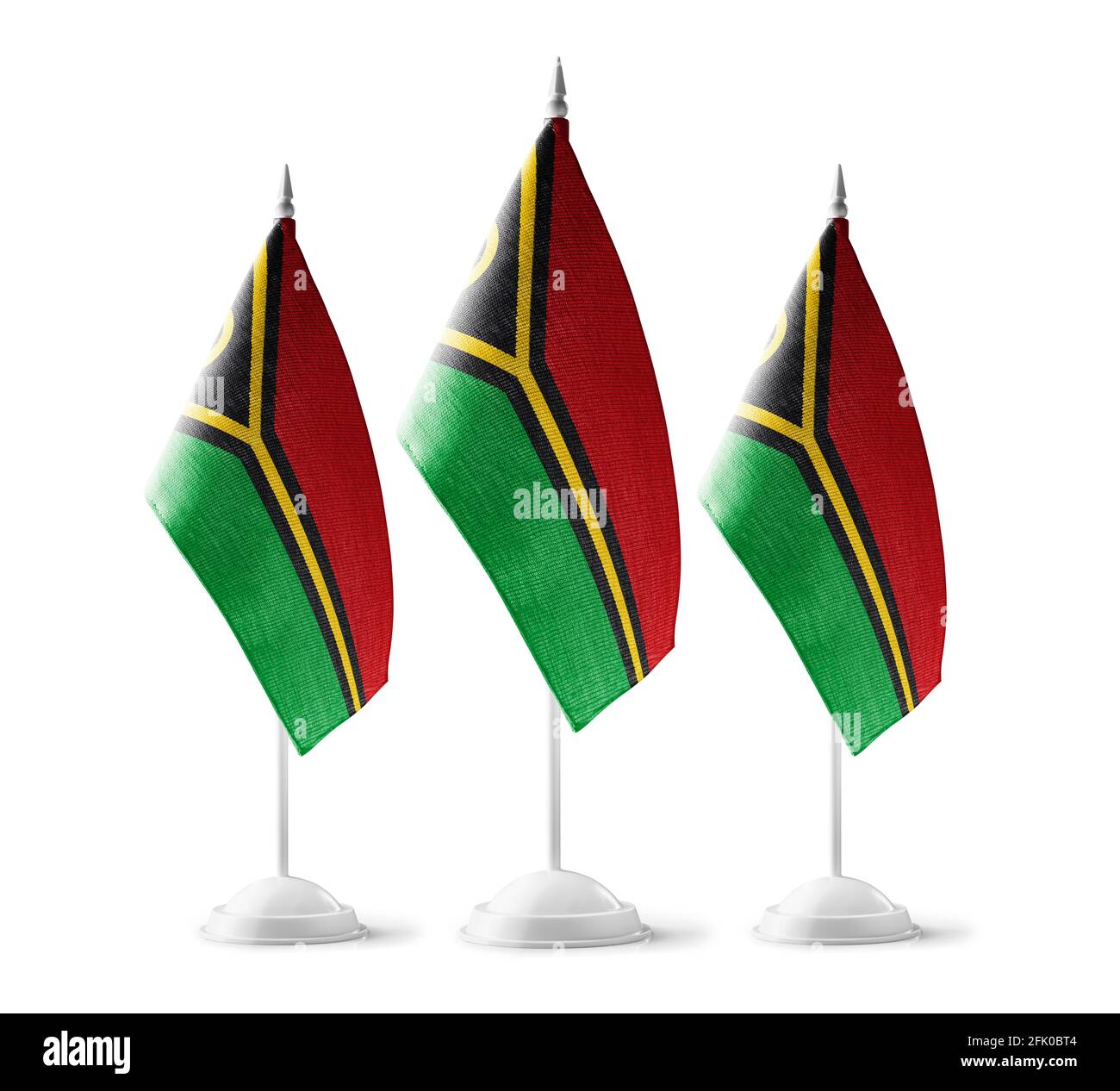 Small national flags of the Vanuatu on a white background Stock Photo ...