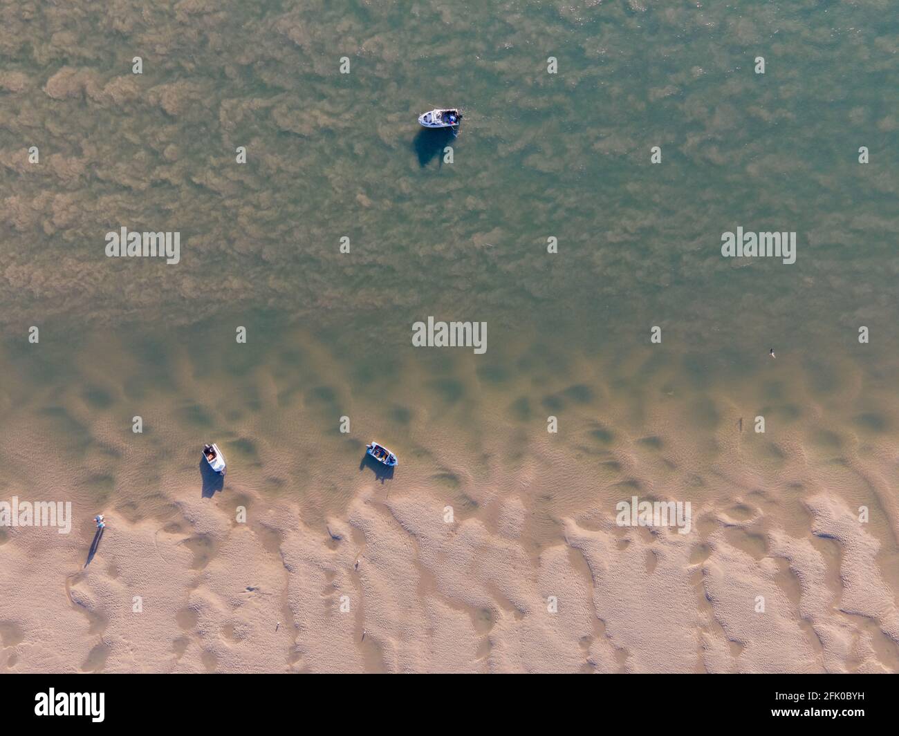Boats seen from drone shot from directly above Stock Photo - Alamy