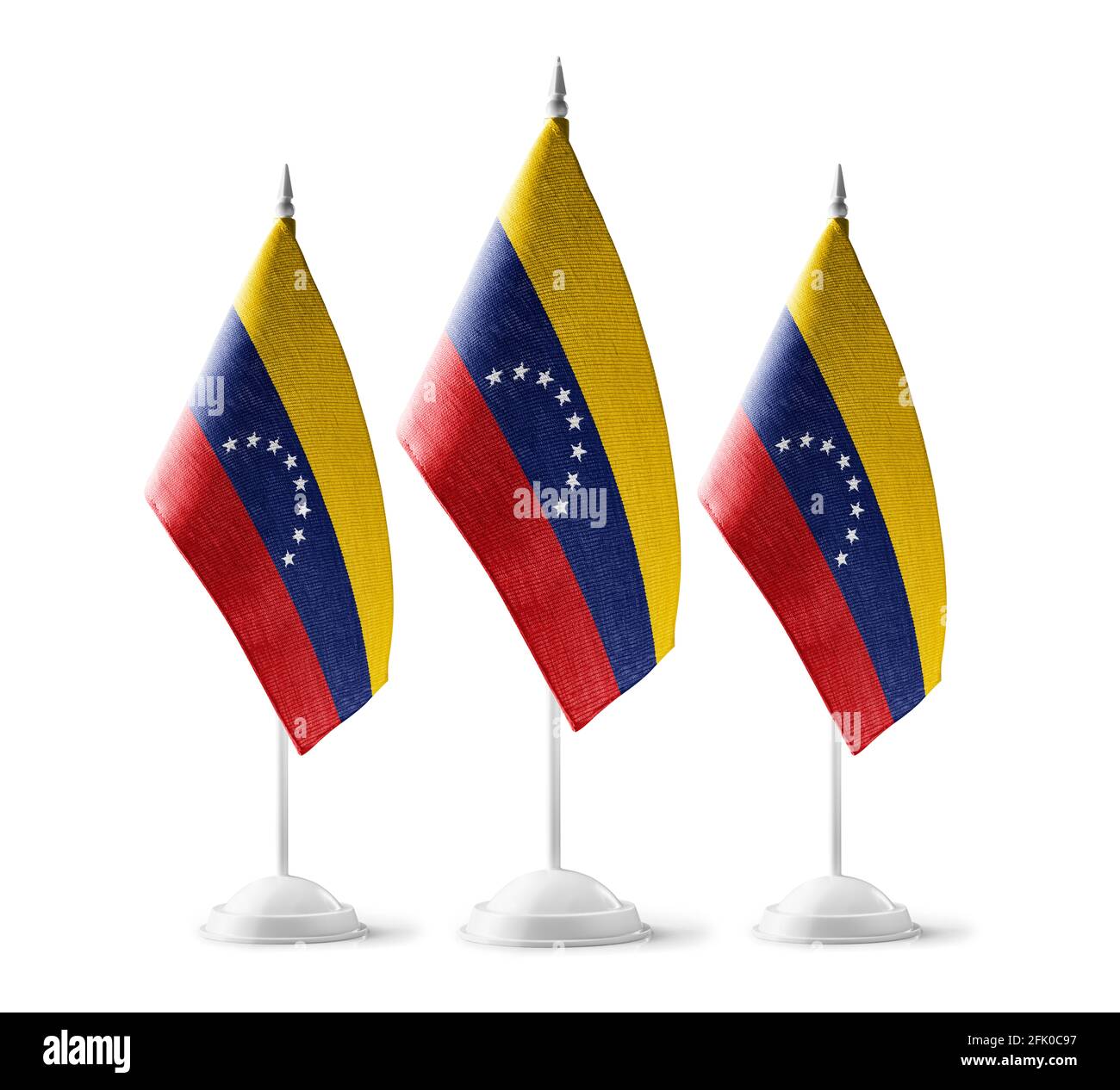 Small national flags of the Venezuela on a white background Stock Photo ...