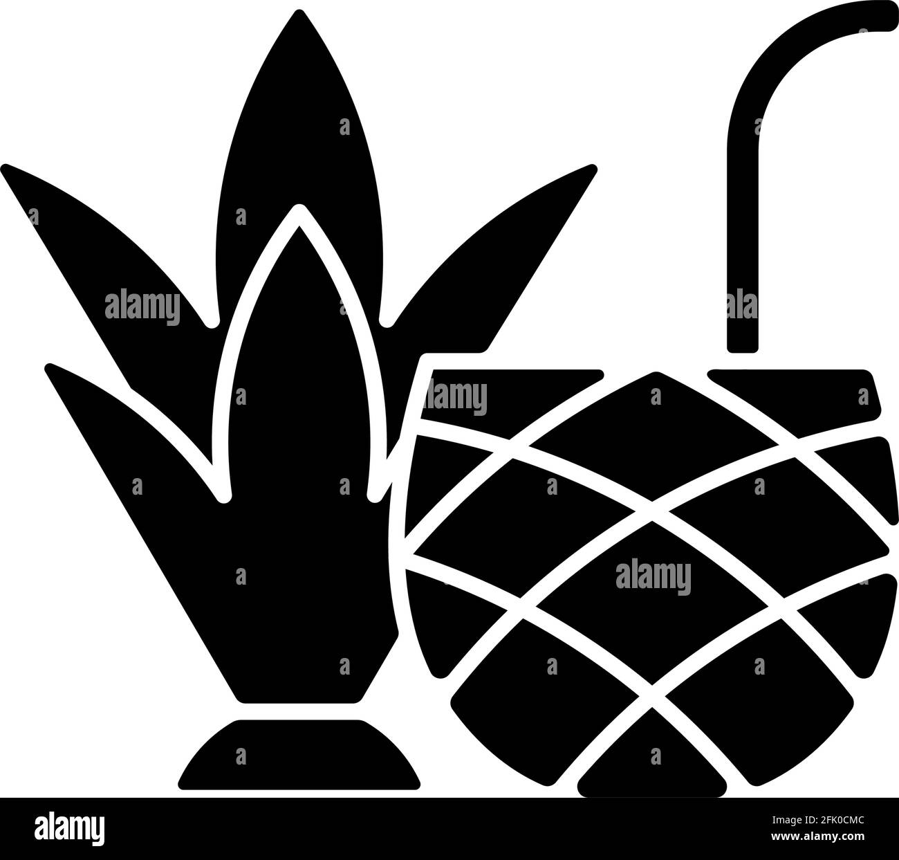 Pina colada black glyph icon Stock Vector Image & Art - Alamy