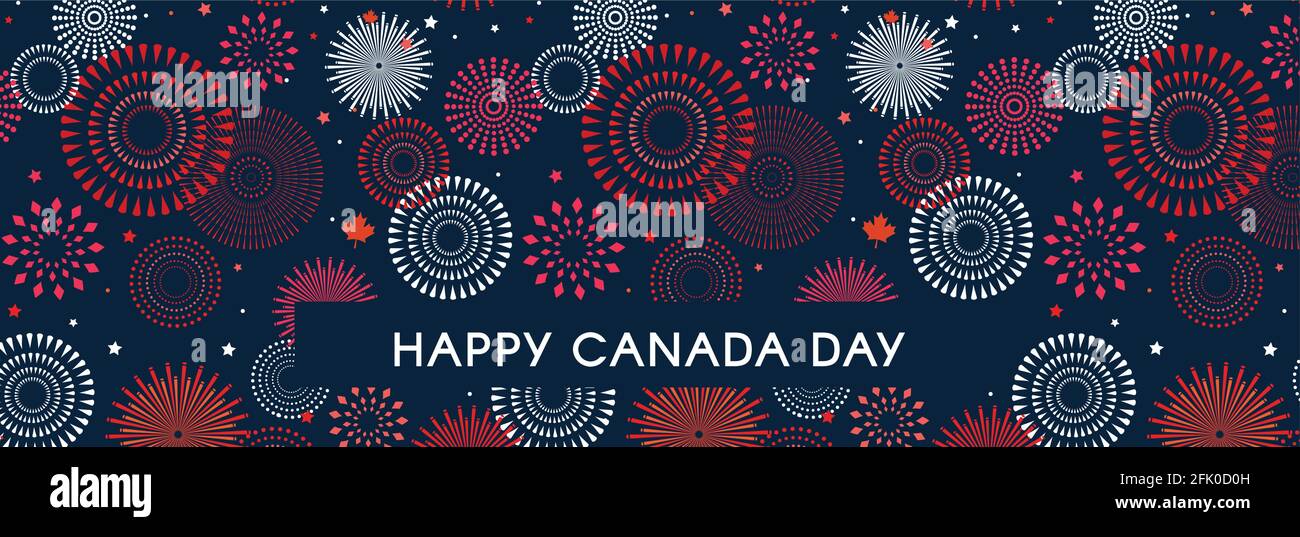 Celebrate banner of the national day of Canada. Happy independence day ...