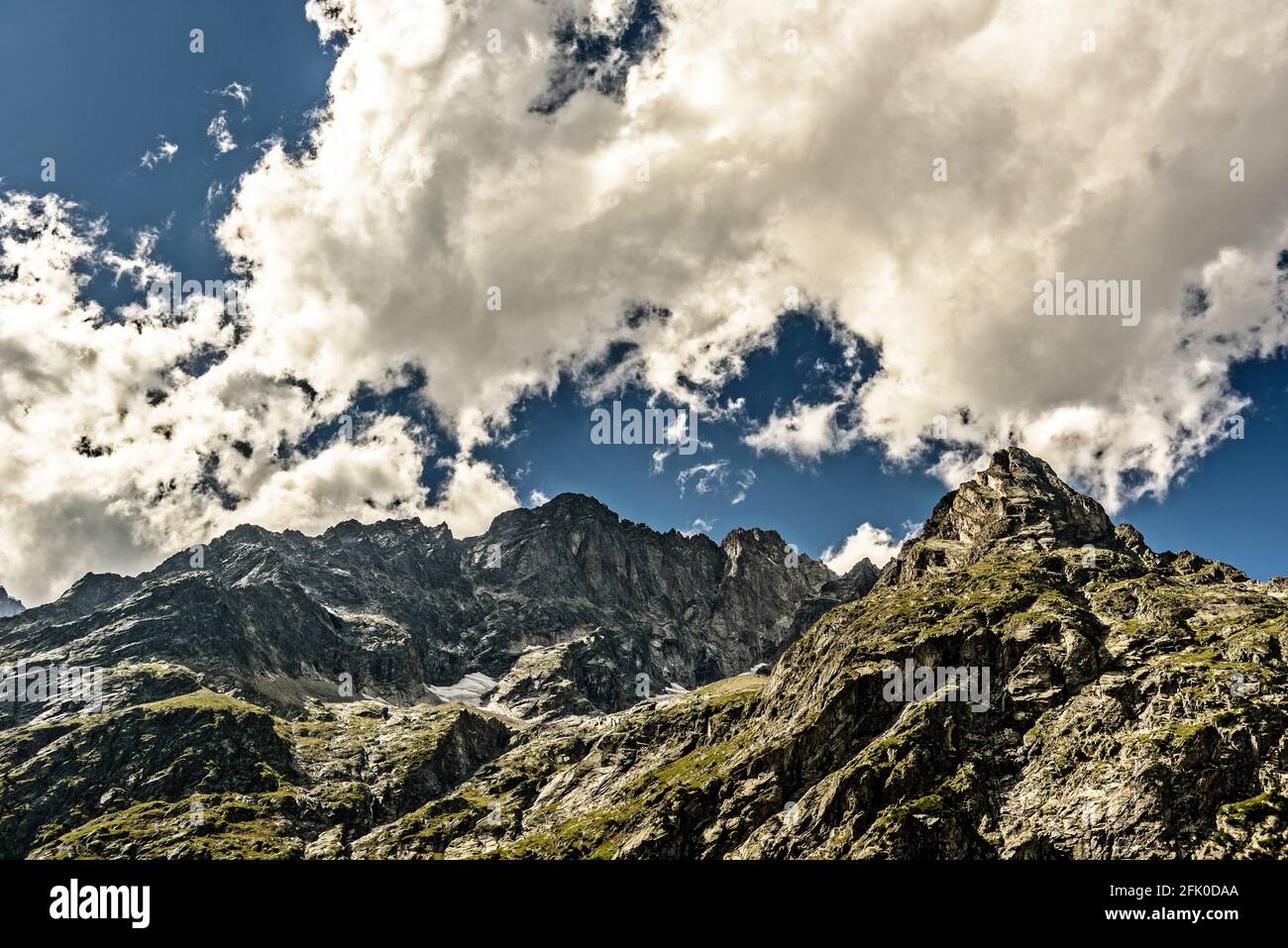Val Ferret valley, Monte Bianco mountain,Courmayeur; Valle d'Aosta ...