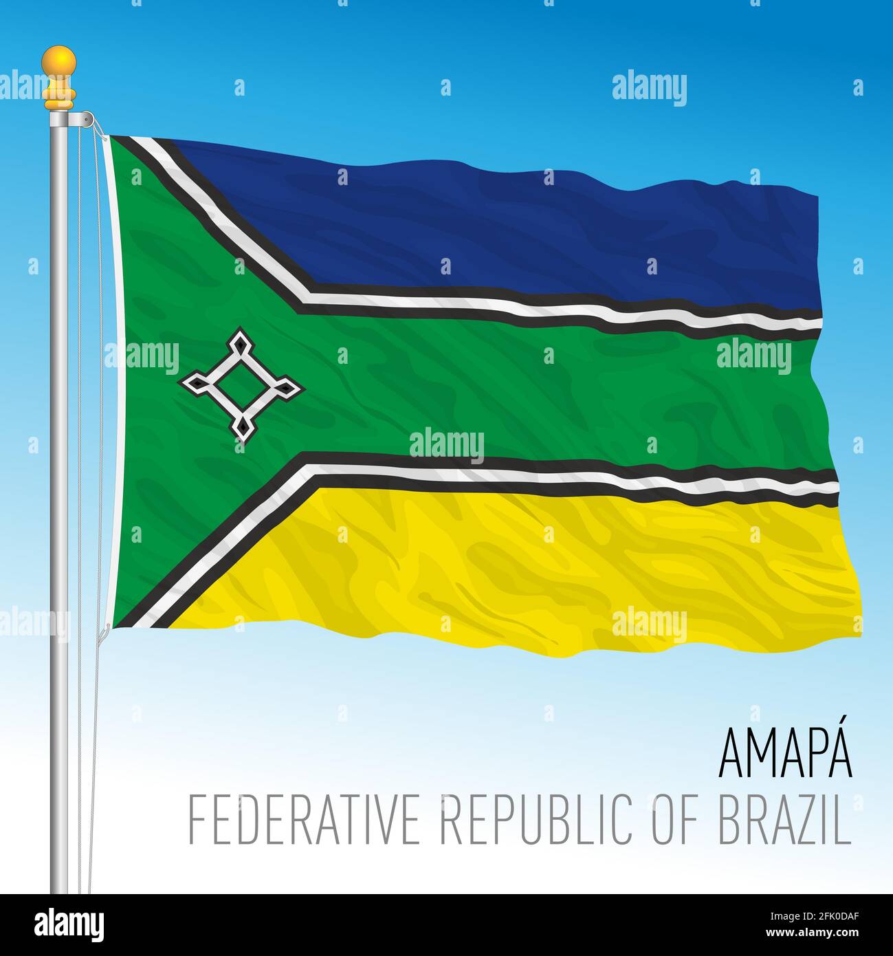 State of Amapa, official regional flag, Brazil, vector illustration Stock Vector Image & Art - Alamy