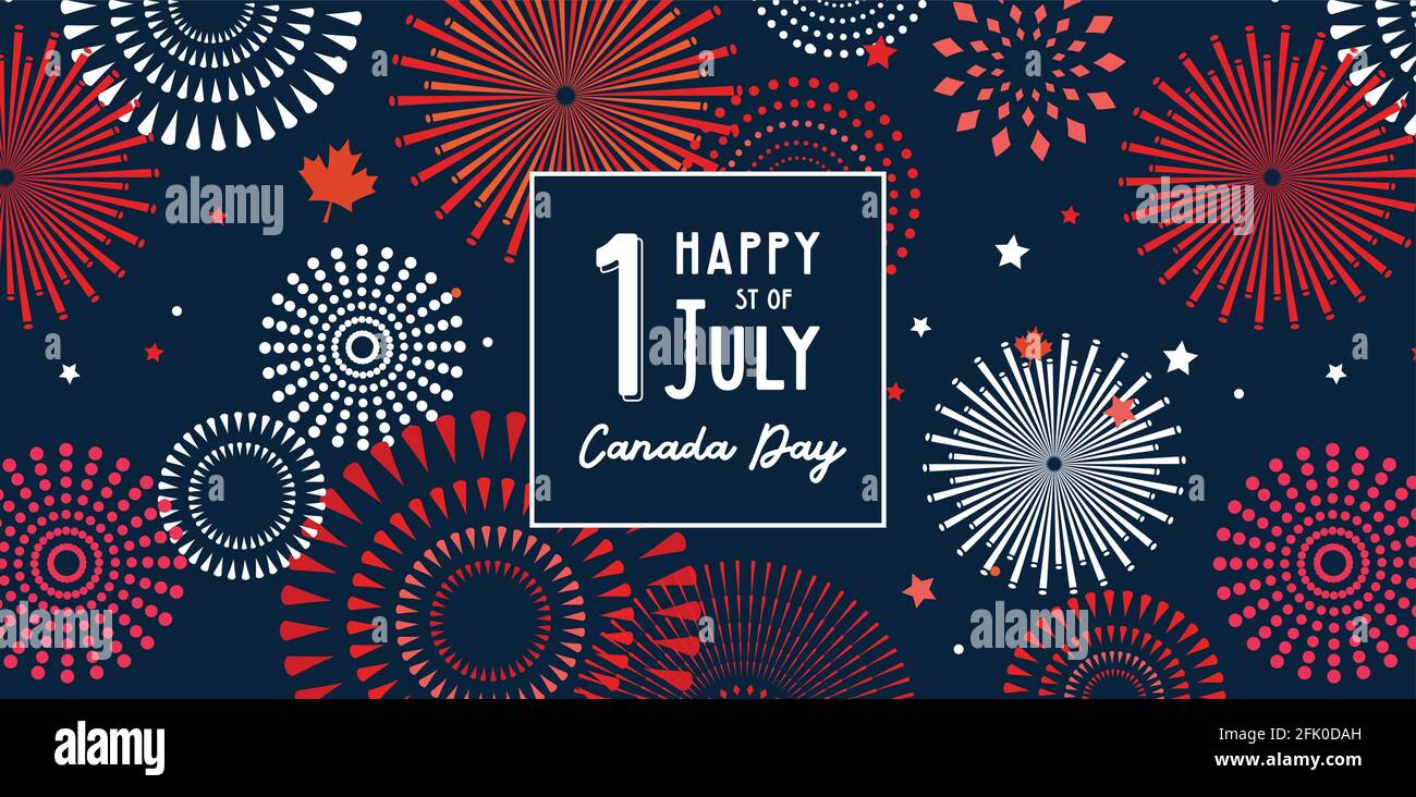 Celebrate banner of the national day of Canada. Happy independence day ...