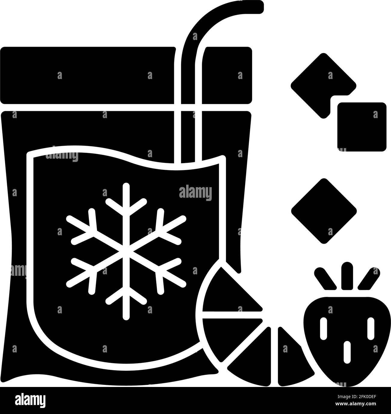 Slushy drinks to go black glyph icon Stock Vector Image & Art - Alamy