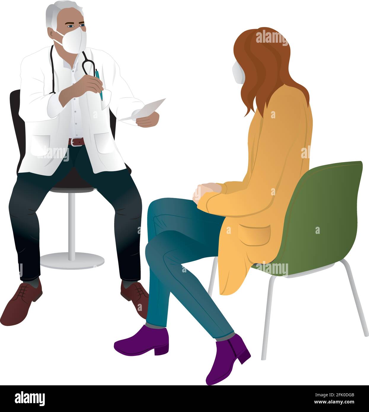 Doctor and patient conversation Stock Vector Image & Art - Alamy