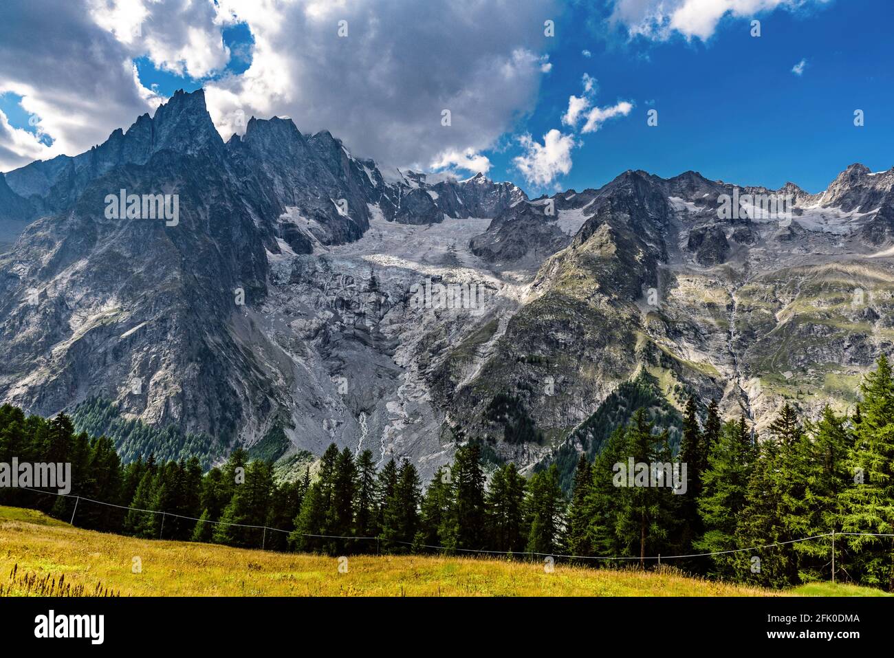 Val Veny valley, Monte Bianco mountain,Courmayeur; Valle d'Aosta; Italy ...