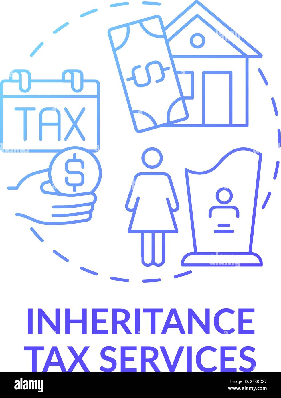 Inheritance tax services concept icon Stock Vector Image & Art - Alamy