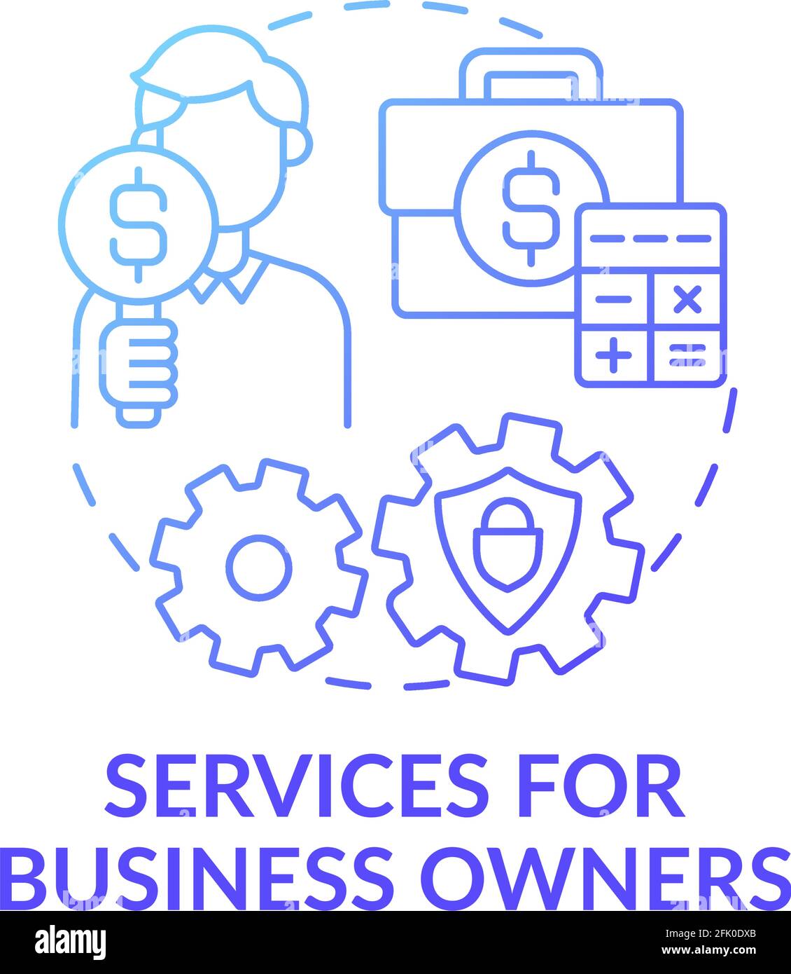 Services for business owners concept icon Stock Vector Image & Art - Alamy