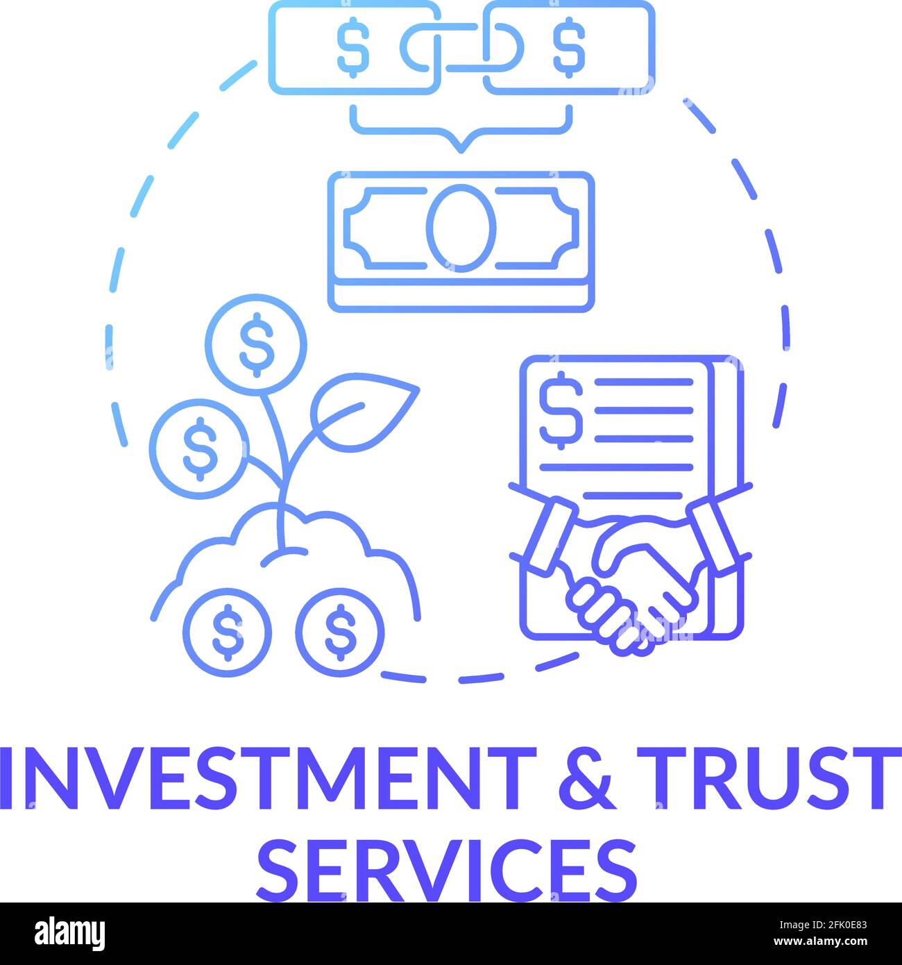 Investment and trust services concept icon Stock Vector Image & Art - Alamy