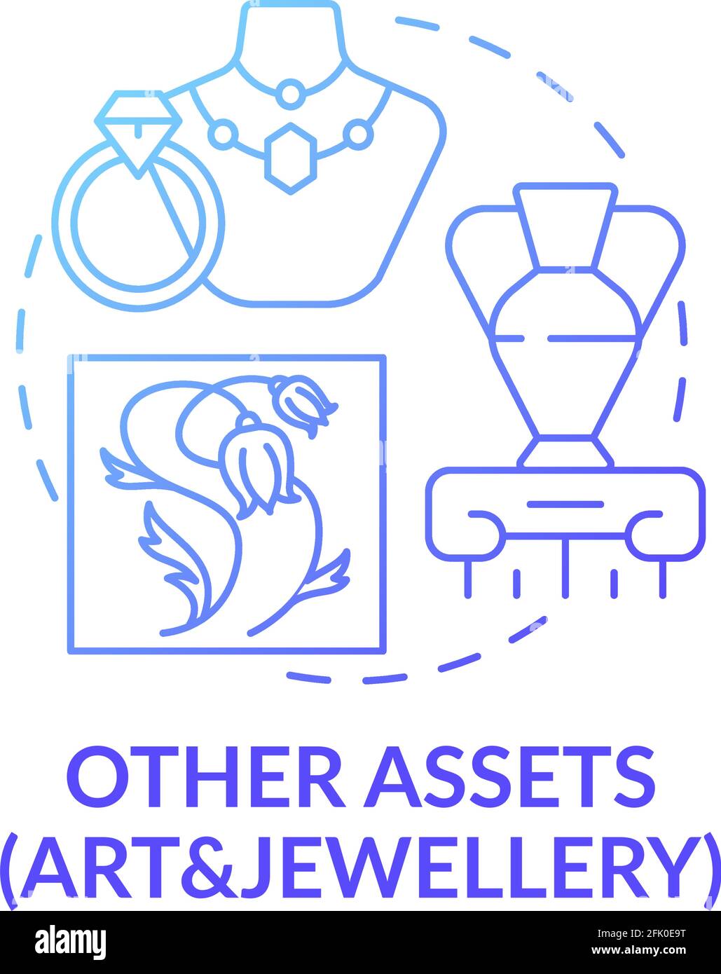 Art and jewellery assets concept icon Stock Vector Image & Art - Alamy
