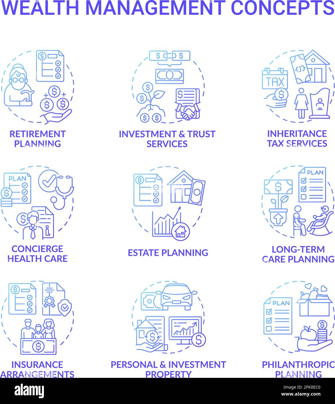 Wealth management concept icons set Stock Vector Image & Art - Alamy Wealth management concept icons set Stock Vector Image & Art - Alamy