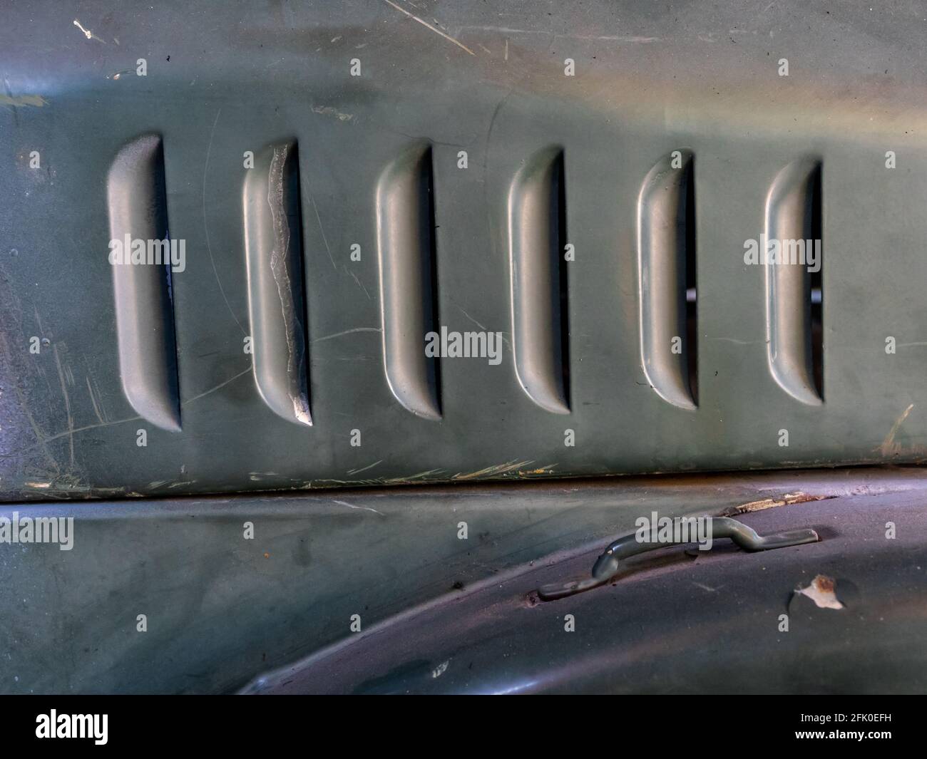 The cooling Fin air flow of the old car Stock Photo - Alamy