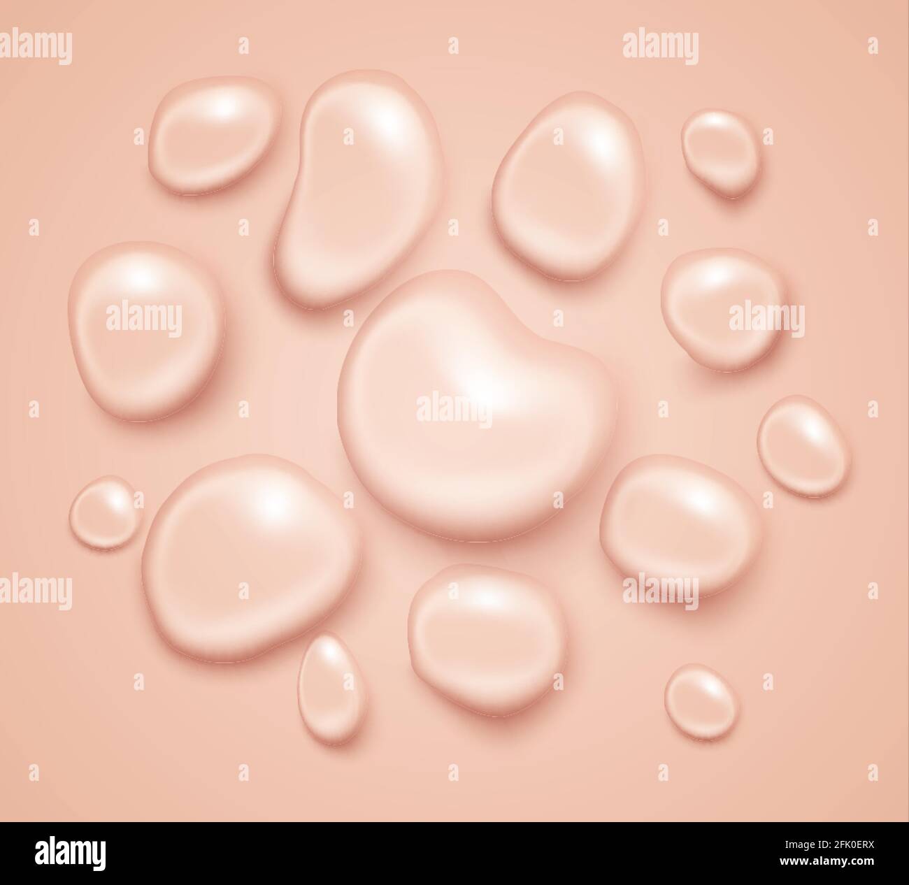 Realistic Water drop. Pure transparent droplet. Clean drop condensation ...