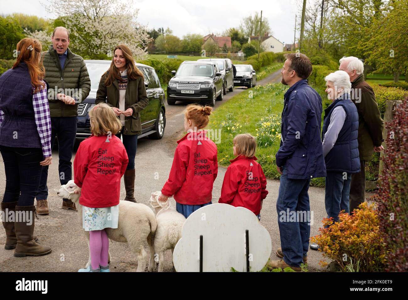 The Duke and Duchess of Cambridge meet farming family, Clare Wise (left ...