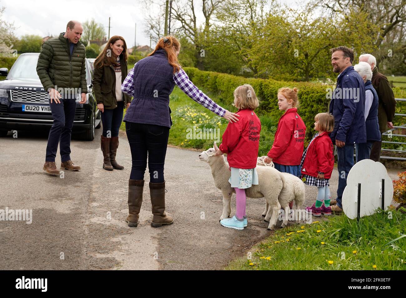 The Duke and Duchess of Cambridge meet farming family, Clare Wise (left ...