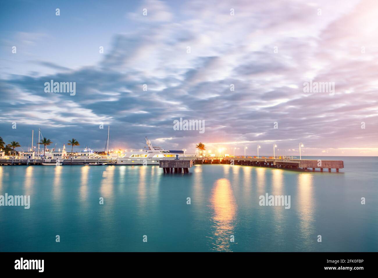 Key West Port at sunset in Florida, USA Stock Photo - Alamy