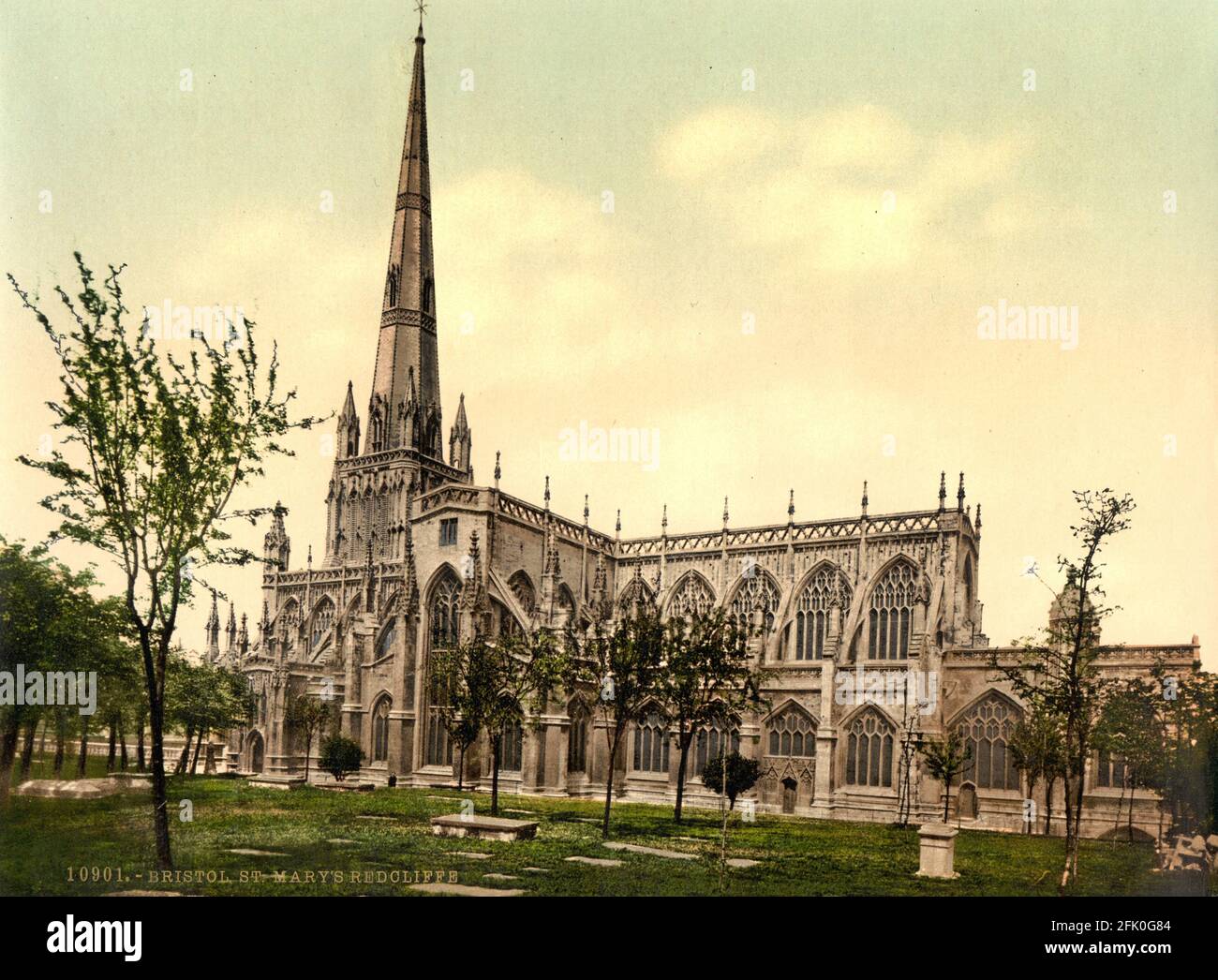 St Mary's Redcliffe church near Bristol circa 1890-1900 Stock Photo - Alamy