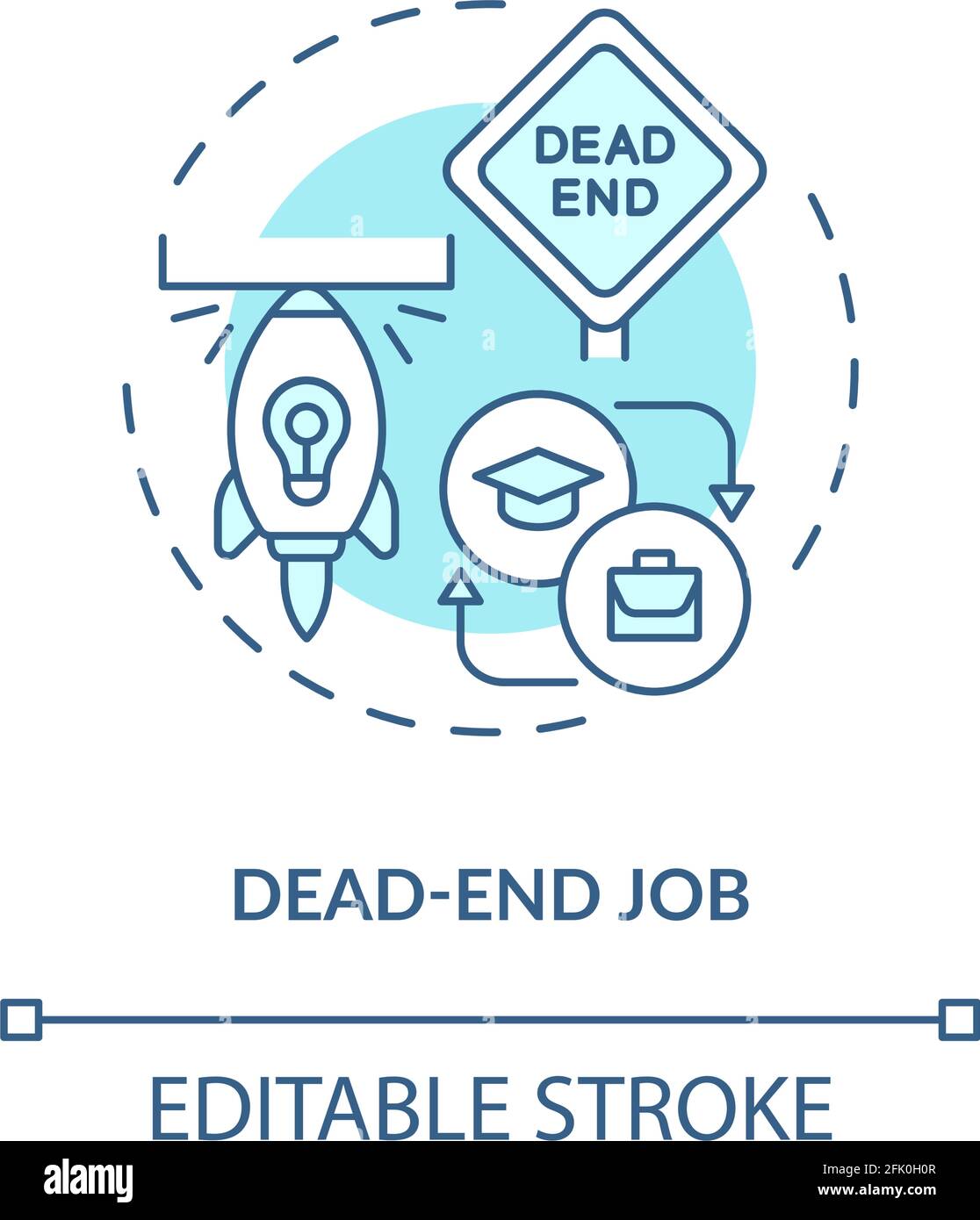 Dead-end job concept icon Stock Vector Image & Art - Alamy