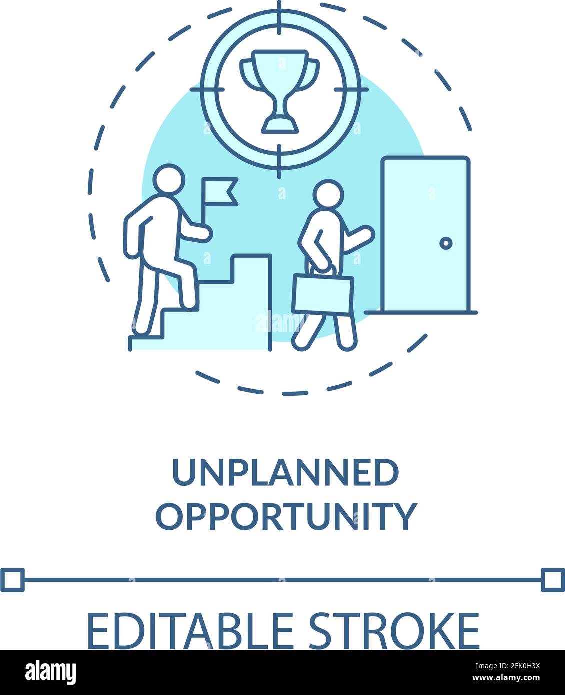 Unplanned opportunity concept icon Stock Vector Image & Art - Alamy