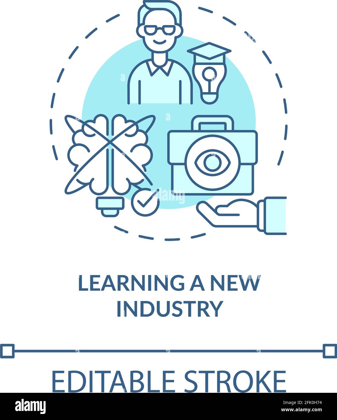 Learning a new industry concept icon Stock Vector Image & Art - Alamy