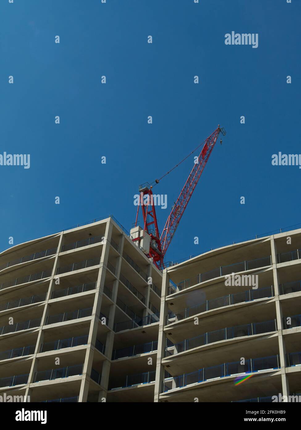 A semi-abstract view of a work-in-progress skyscraper being added to ...