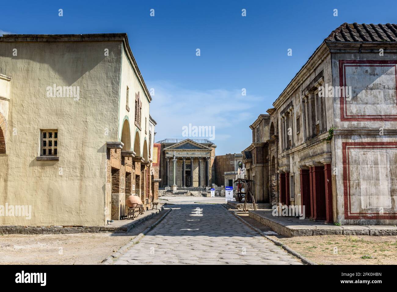 Ancient Rome movie set, Cinecittà Studios; Rome; Lazio; Italy; Europe ...