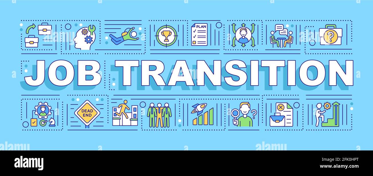 Job transition word concepts banner Stock Vector Image & Art - Alamy