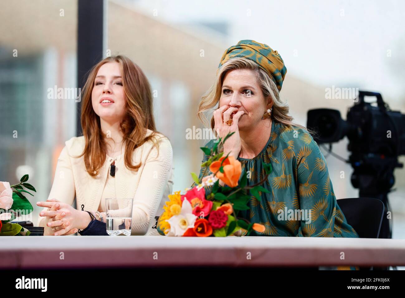 Queen Maxima and Princess Alexia celebrating the King's 54th birthday ...