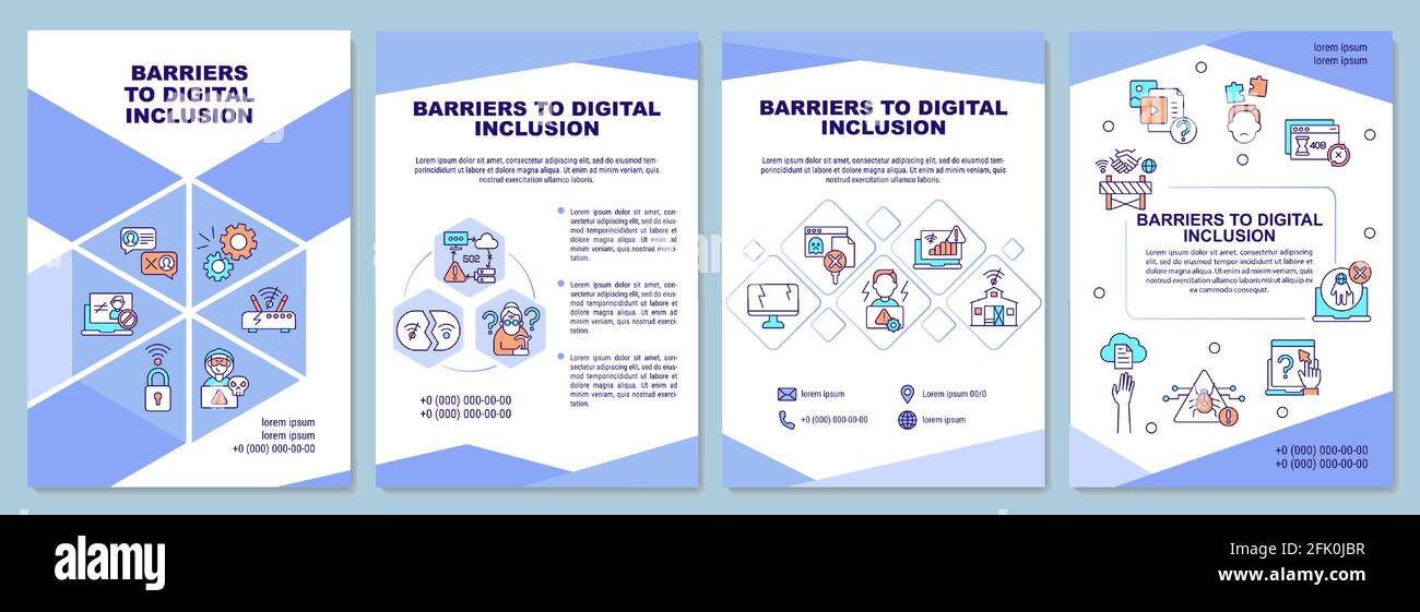 Barriers to digital inclusion brochure template Stock Vector Image ...