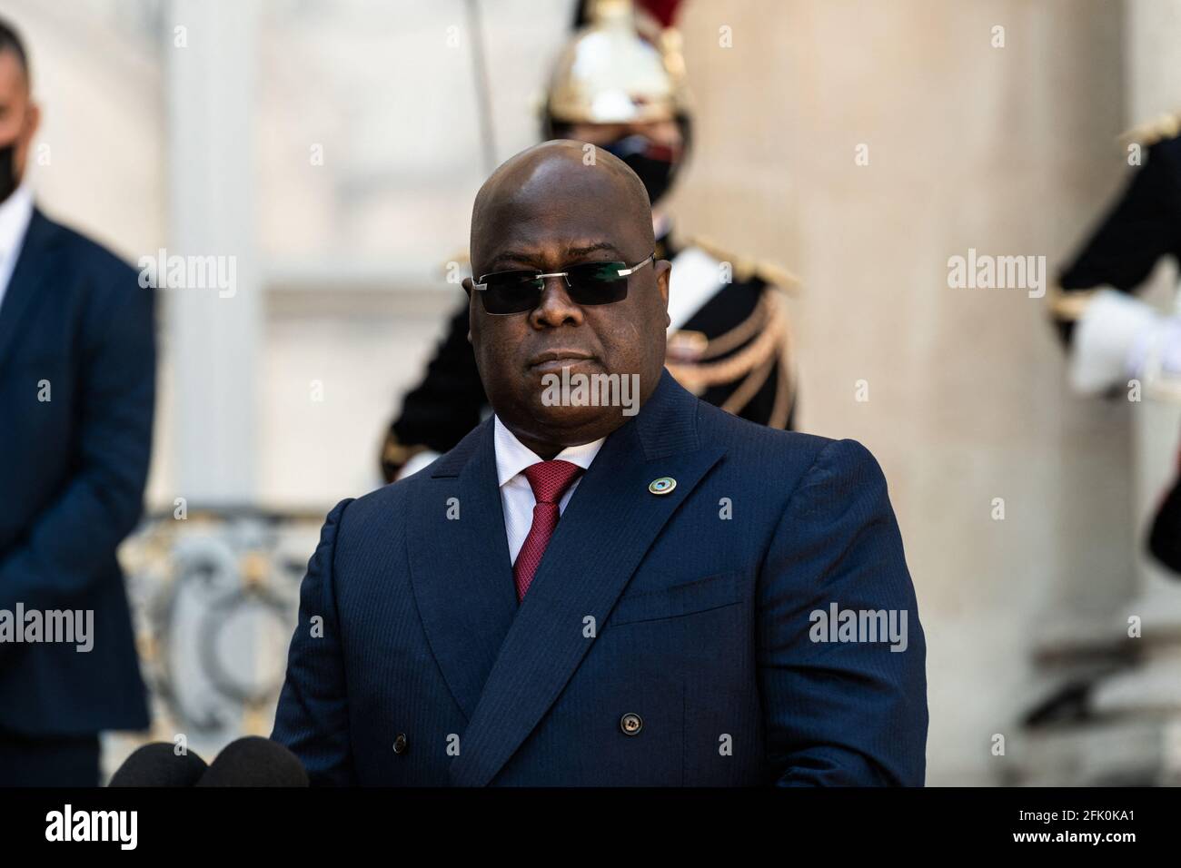 Paris, France. 27th Apr, 2021. Felix Tshisekedi Tshilombo, president of ...