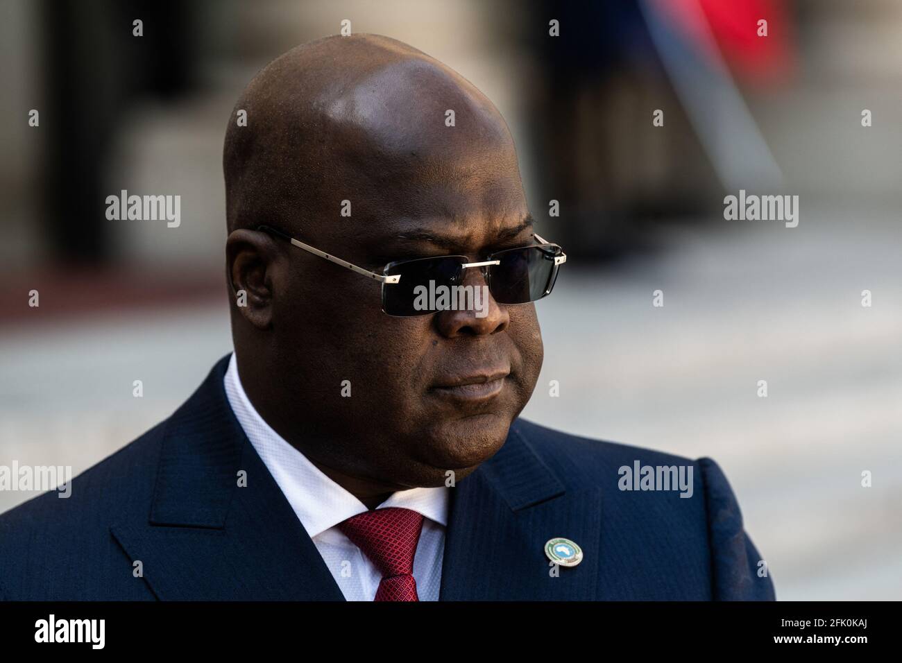 Paris, France. 27th Apr, 2021. Felix Tshisekedi Tshilombo, president of ...