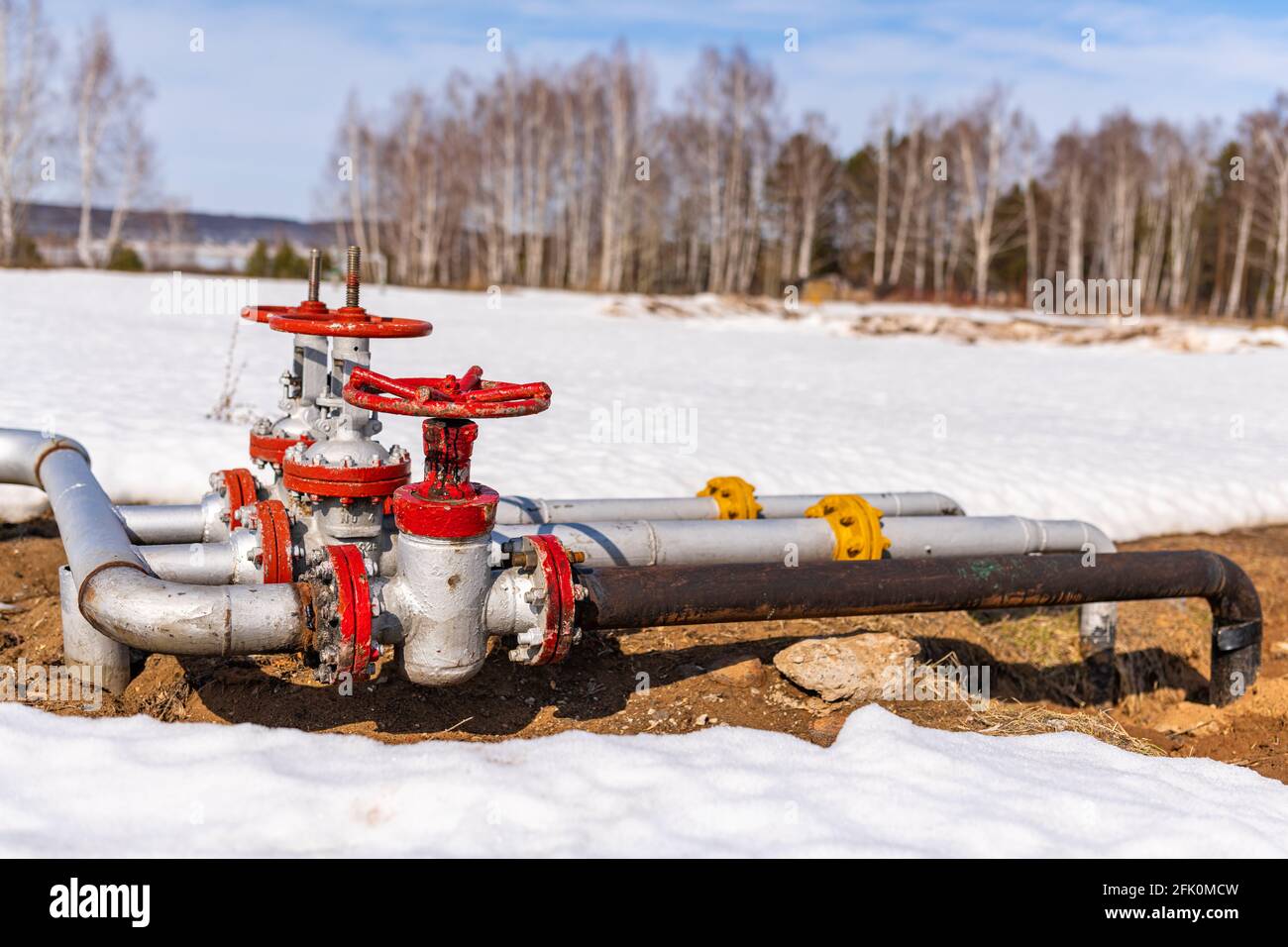 Valve Pipeline transport Oil through a system of pipes. Oil Plant power ...